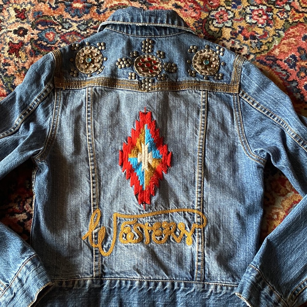 Western Denim Bank Denim Jacket - Gem